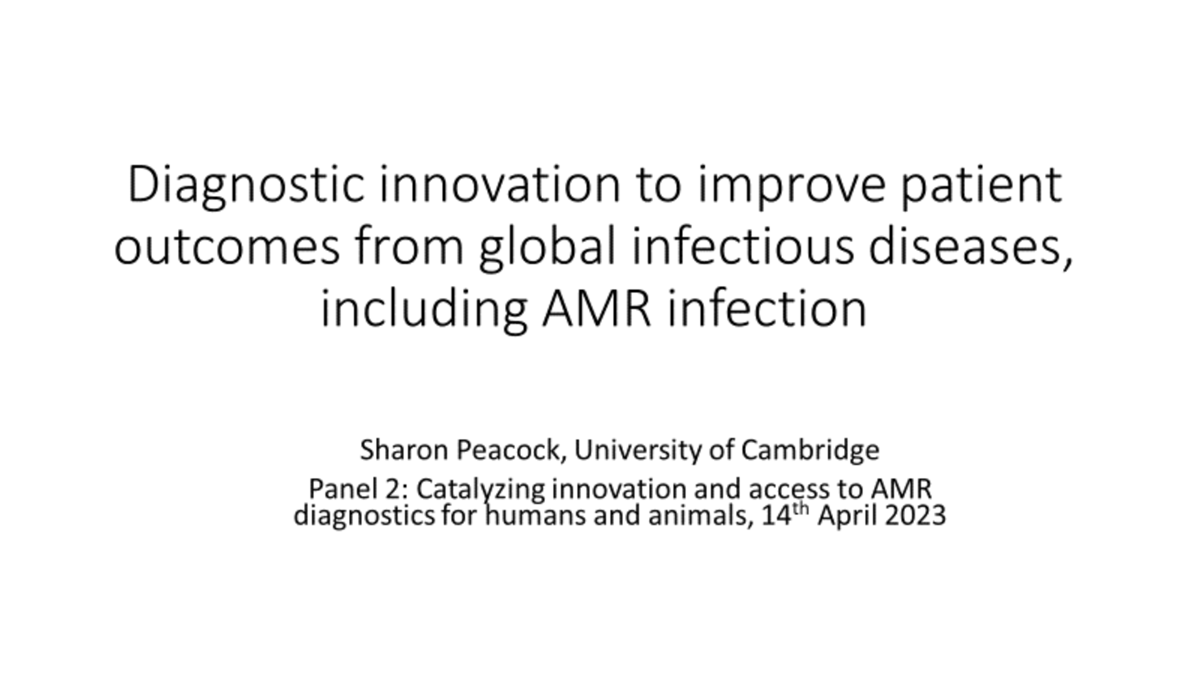 Catalyzing innovation and access to AMR diagnostics for humans and ...